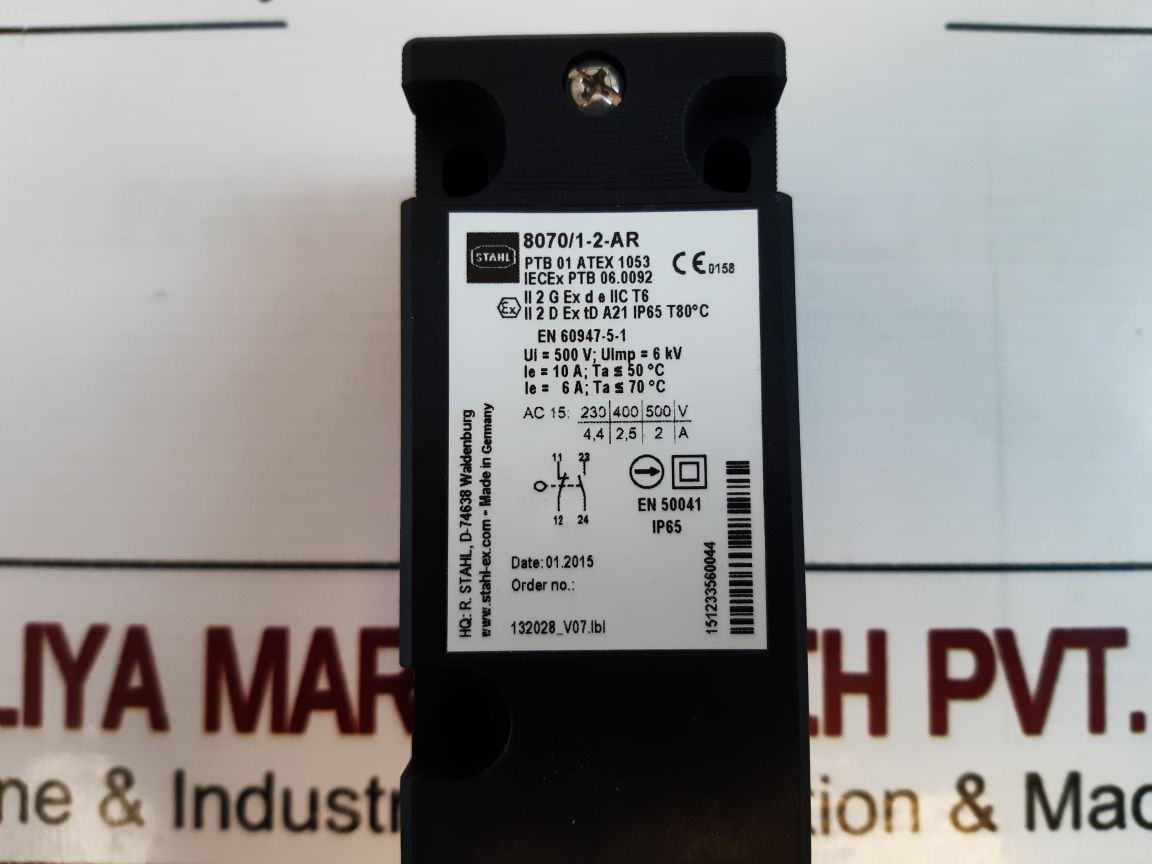 Stahl 8070/1-2-ar Position Switch/Limit Switch – Aeliya Marine Tech