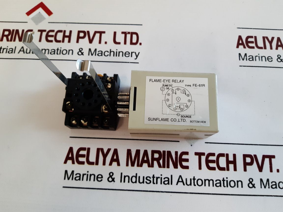 Sunflame Fe-61R Flame-eye Relay With Base – Aeliya Marine Tech