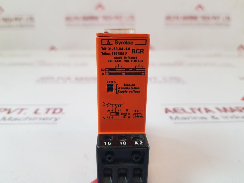 Syrelec Bcr Time Delay Relay 220Vac With Base – Aeliya Marine Tech