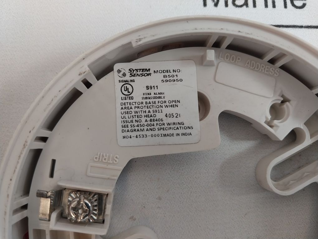 System Sensor B501 Fire Alarm Detector Base – Aeliya Marine Tech