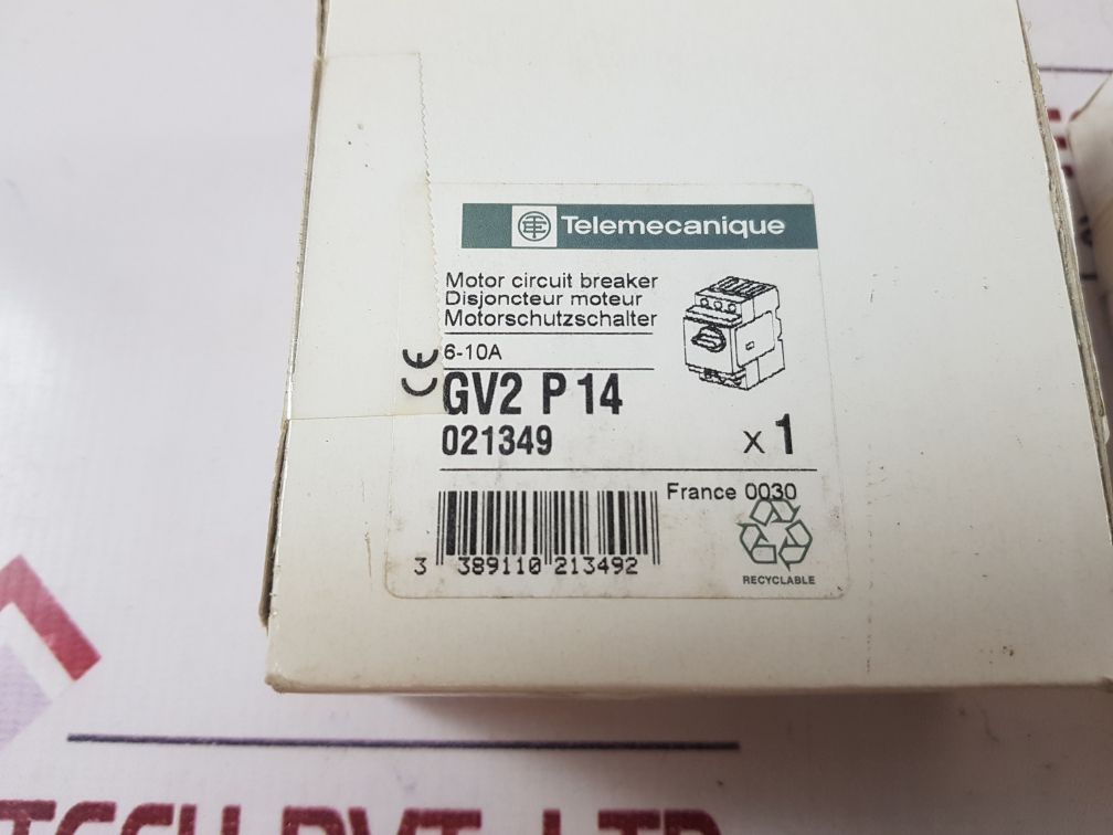 Telemecanique Gv2-p14 Motor Circuit Breaker – Aeliya Marine Tech