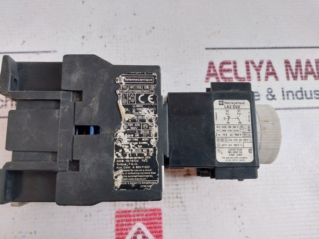 Telemecanique La2-d22 Time Delay Block With Contactor – Aeliya Marine Tech