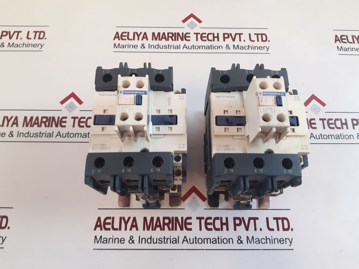 Telemecanique Lc1 D80 (Lc1 D8011) Contactor With Ladn11 La1 Dn 11 ...
