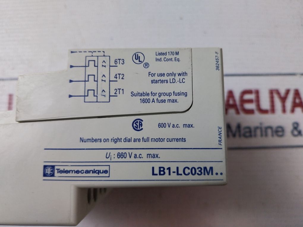 Telemecanique Lb1-lc03M10 Overload Protection Module – Aeliya Marine Tech