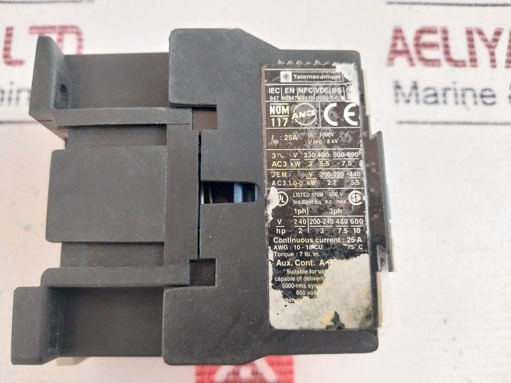 Telemecanique Lc1 D1210 Contactor 110V 50/60Hz – Aeliya Marine Tech®