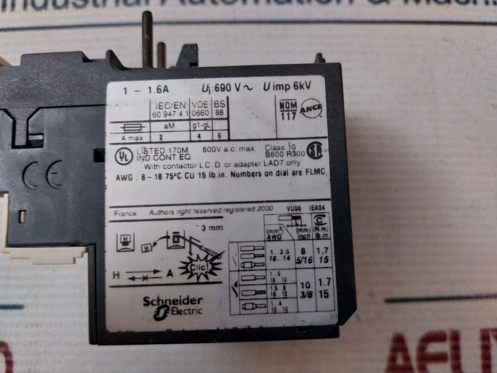 Telemecanique Lrd 06 Thermal Overload Relay – Aeliya Marine Tech