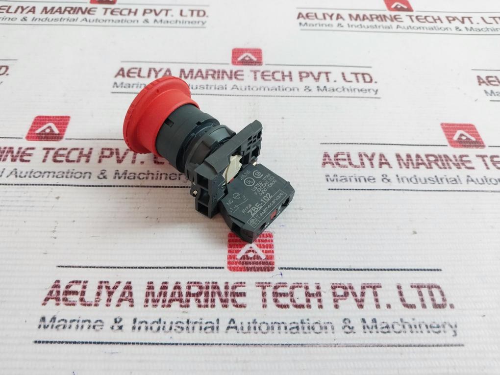 Telemecanique Zbe-102 Emergency Stop Button With Contact Block 240V 3A ...