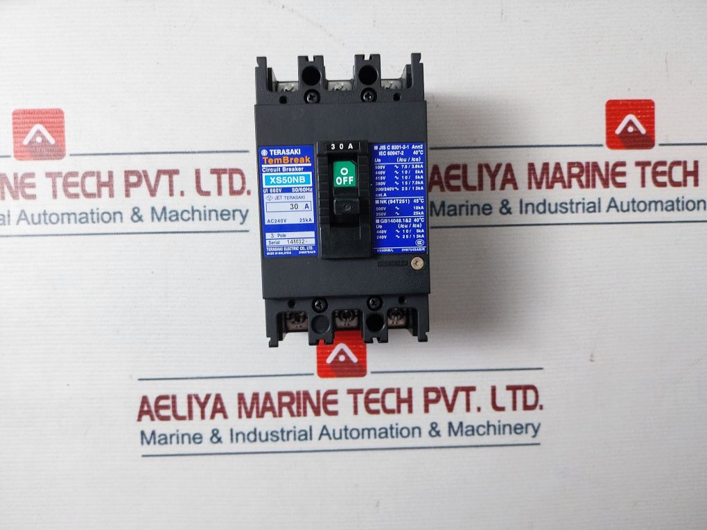 Terasaki Electric Xs50Nb, 3 Pole Circuit Breaker – Aeliya Marine Tech