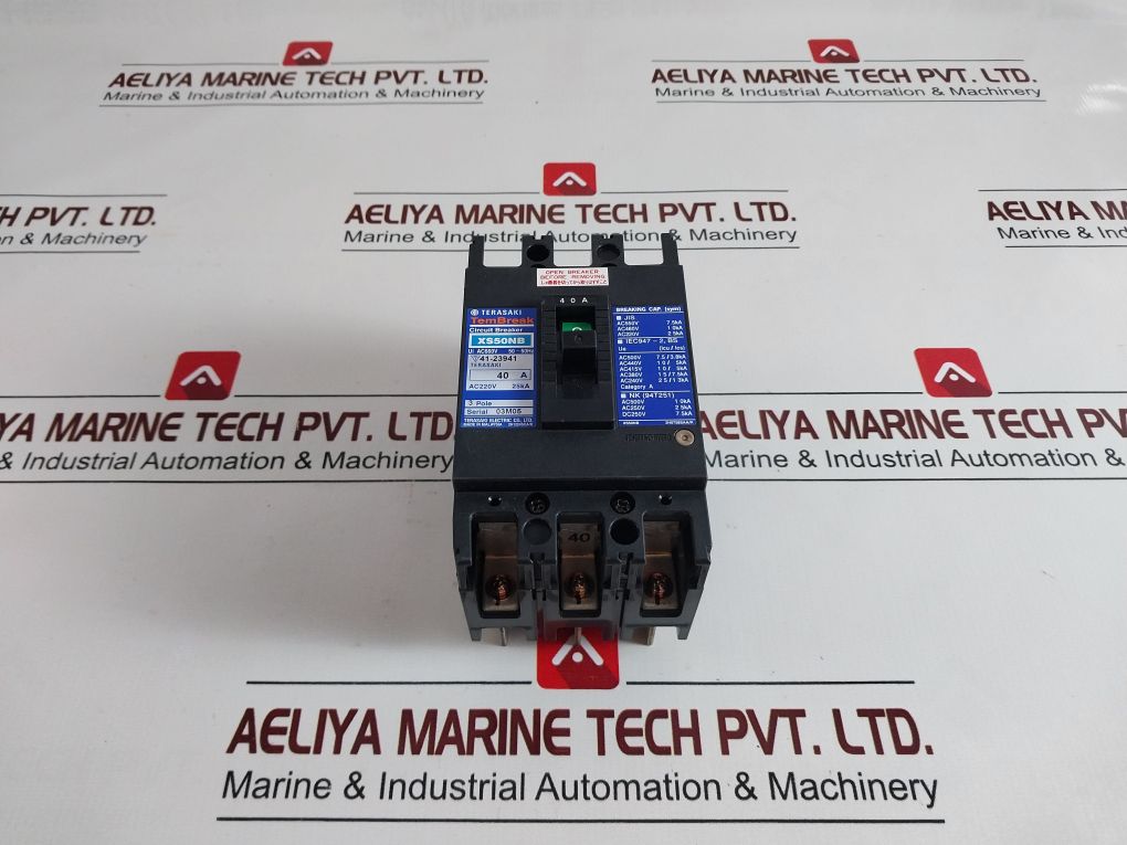 Terasaki Electric Xs50Nb 3 Pole Circuit Breaker 40A – Aeliya Marine Tech