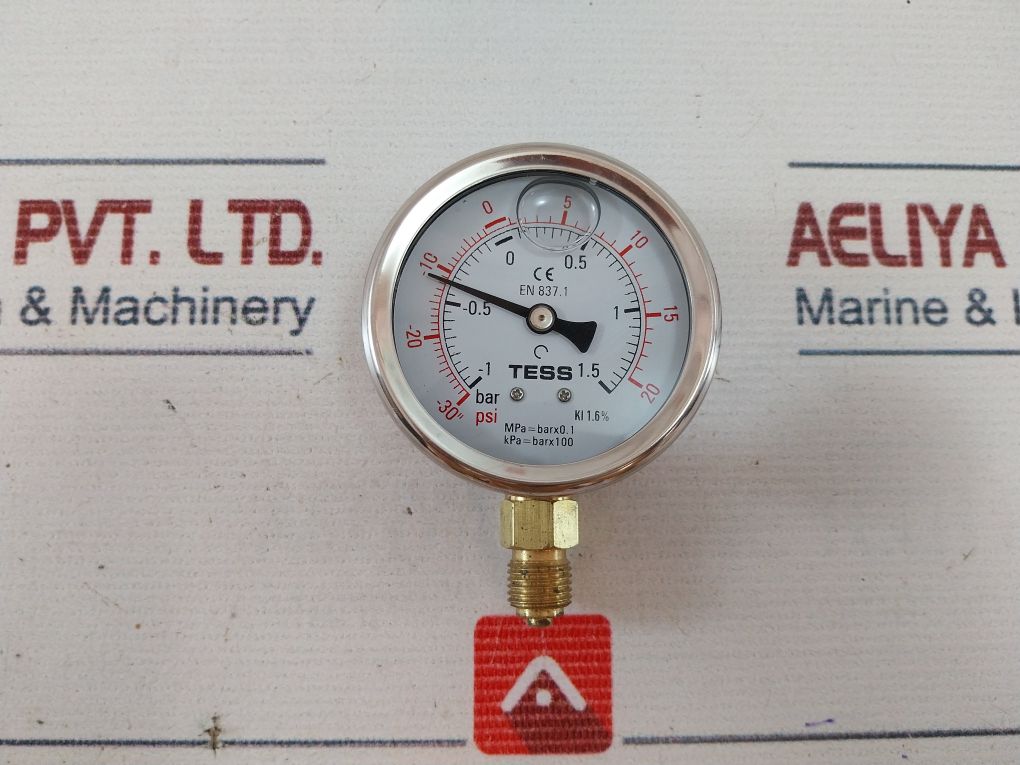 Tess En 837.1 Pressure Gauge -30 To 20 Psi – Aeliya Marine Tech
