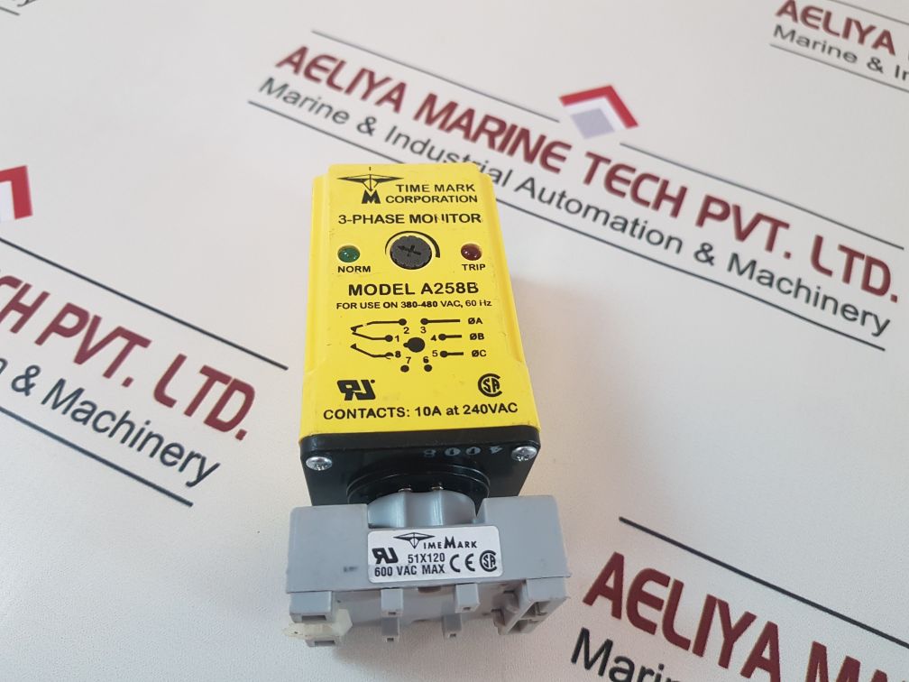 Time Mark Corporation A258B 3-phase Monitor With Base – Aeliya Marine Tech