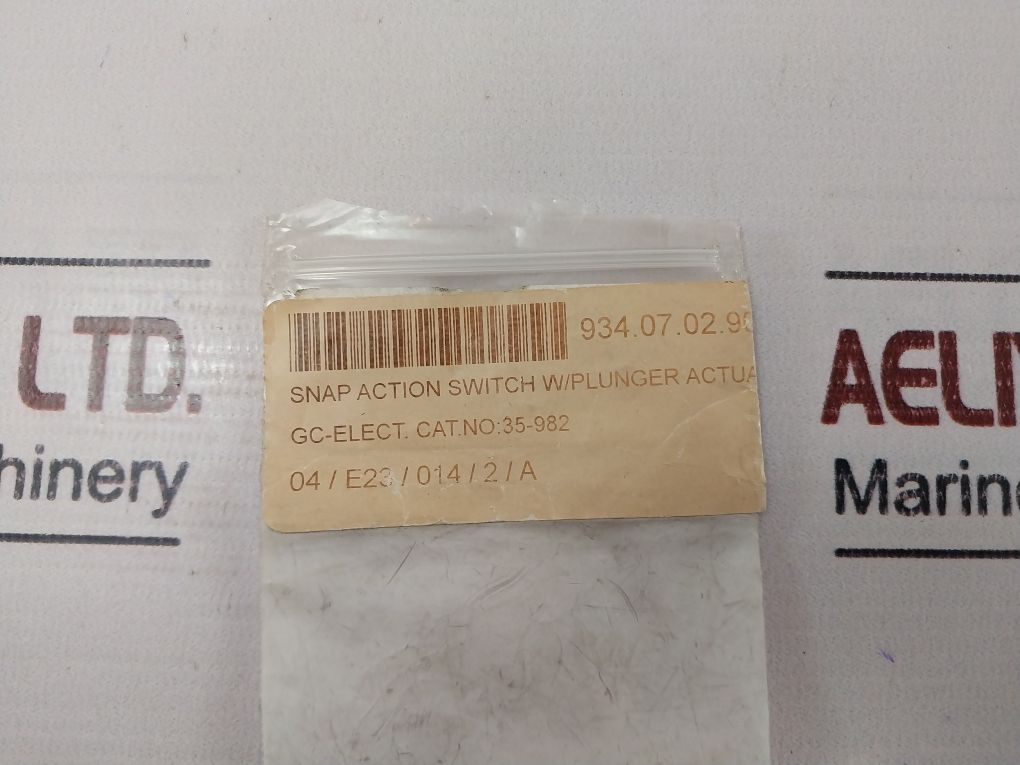 Unimax Hb02594 Snap Action Switch W/Plunger Actuator 20A 480Vac ...