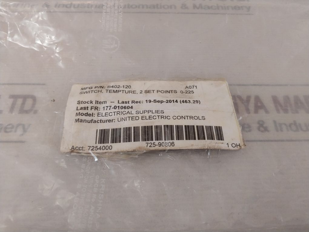 United Electric B402-120 Temperature Switch – Aeliya Marine Tech