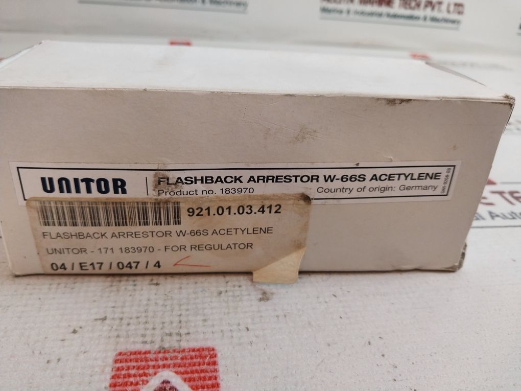 Unitor 183970 Automatic Flashback Arrestor – Aeliya Marine Tech