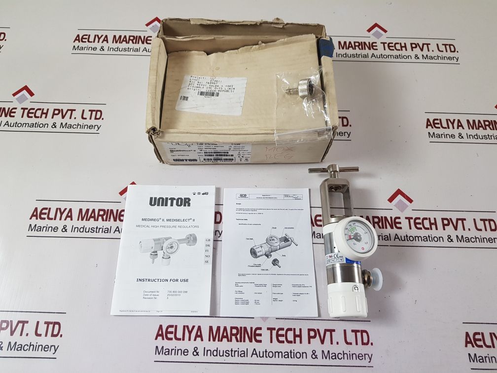 Unitor mediselect ii oxygen regulator 200 bar – Aeliya Marine Tech
