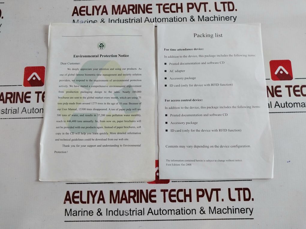 Vantage Time Attendance Device Set – Aeliya Marine Tech