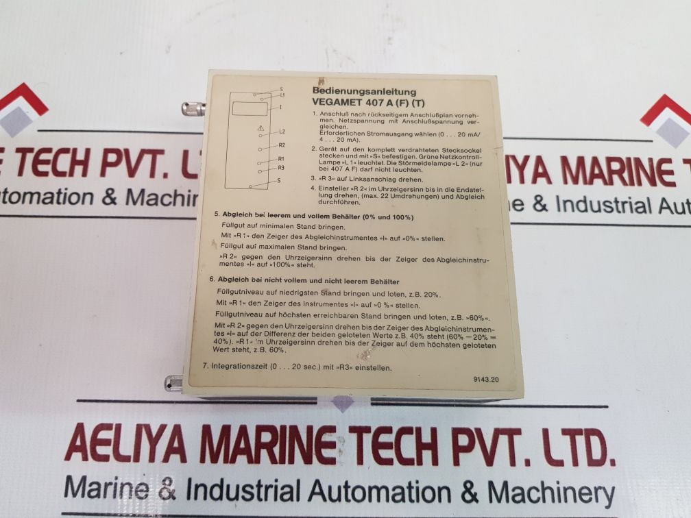Vega Vegamet 407Af Module Transmitter 407A(F)(T) – Aeliya Marine Tech