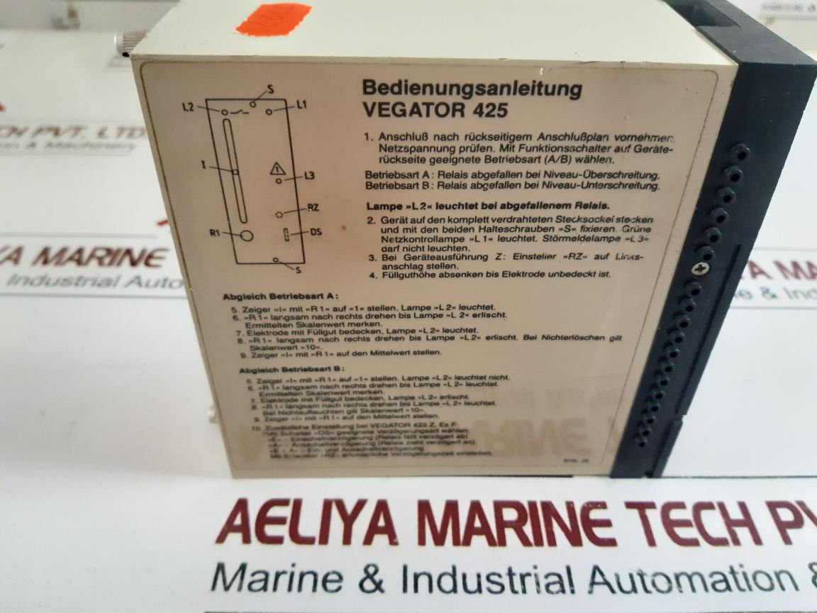 Vegator 425 F Level Limit Switch – Aeliya Marine Tech