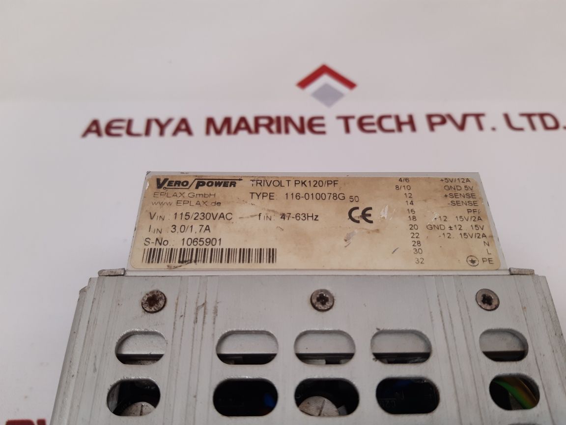 Vero Power 116-010078G Trivolt Pk120/Pf Power Supply Used – Aeliya ...