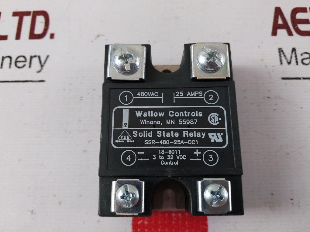 Watlow Controls Ssr-480-25A-dc1 Solid State Relay – Aeliya Marine Tech