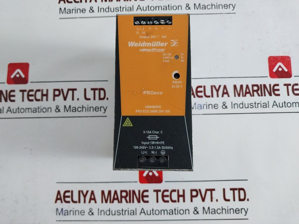 Weidmuller Pro Eco 240W 24V 10A Power Supply – Aeliya Marine Tech