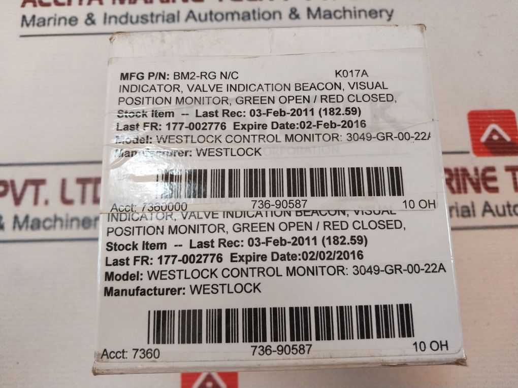 Westlock Bm2-rg N/C Beacon Visual Position Indicator – Aeliya Marine Tech®