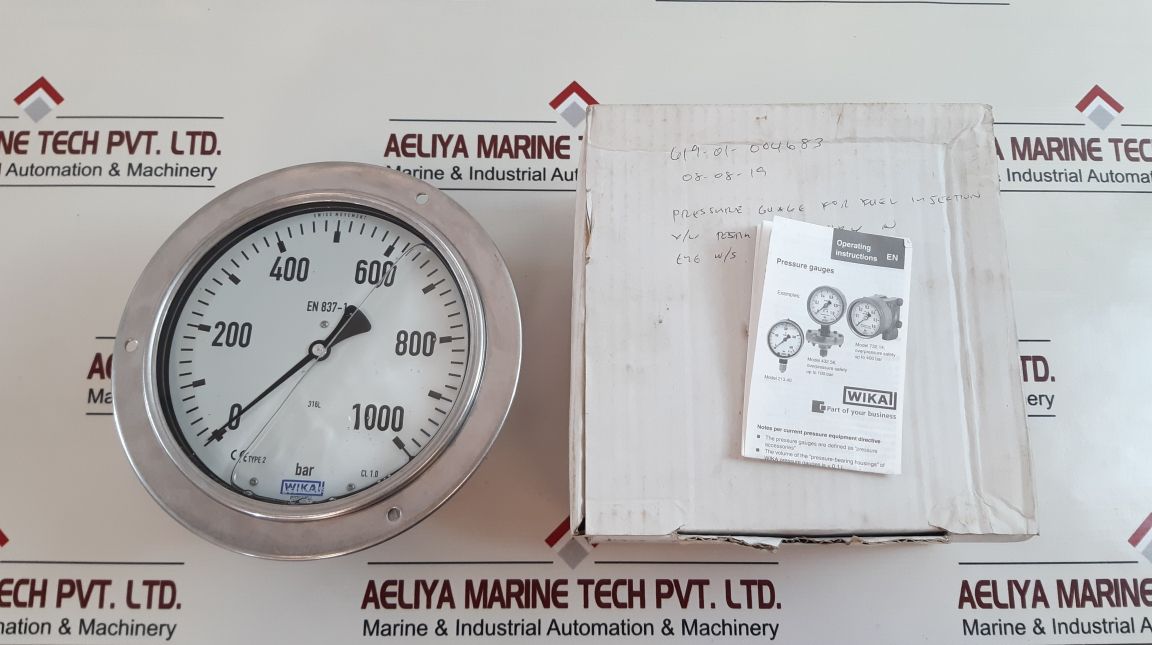 Wika En 837-1 Cl 1.0 Pressure Gauge 0 To 1000 Bar – Aeliya Marine Tech