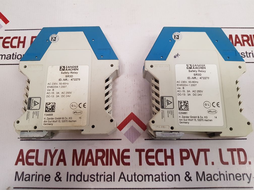 Zander Aachen Sr3D Safety Relay 472270 Ac230V 50-60Hz – Aeliya Marine Tech